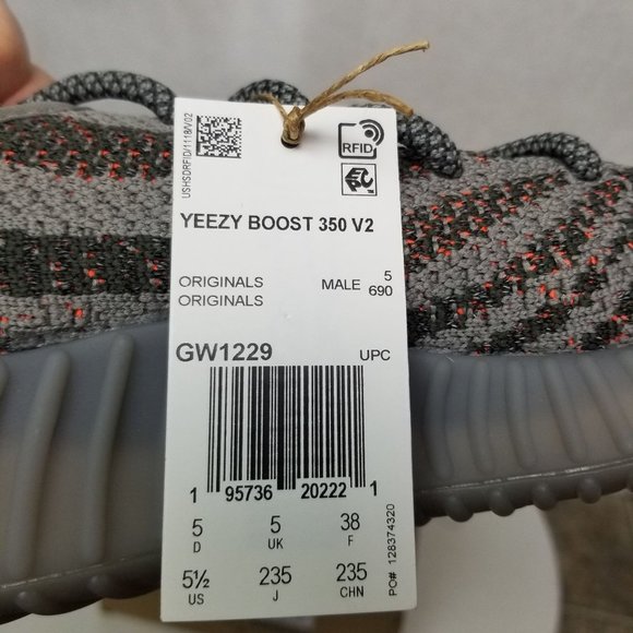 adidas | Shoes | Adidas Mens 5 Gray Beluga Reflective Yeezy Boost 35 V2 ...